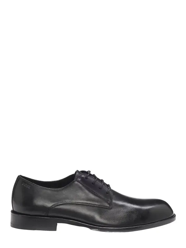 Hugo Boss Logo Debossed Derby Shoes - Black