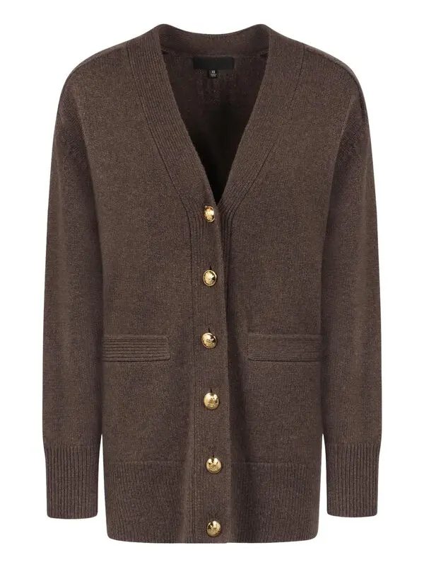 NILI LOTAN Jaycee Wool Blend Cardigan - Brown