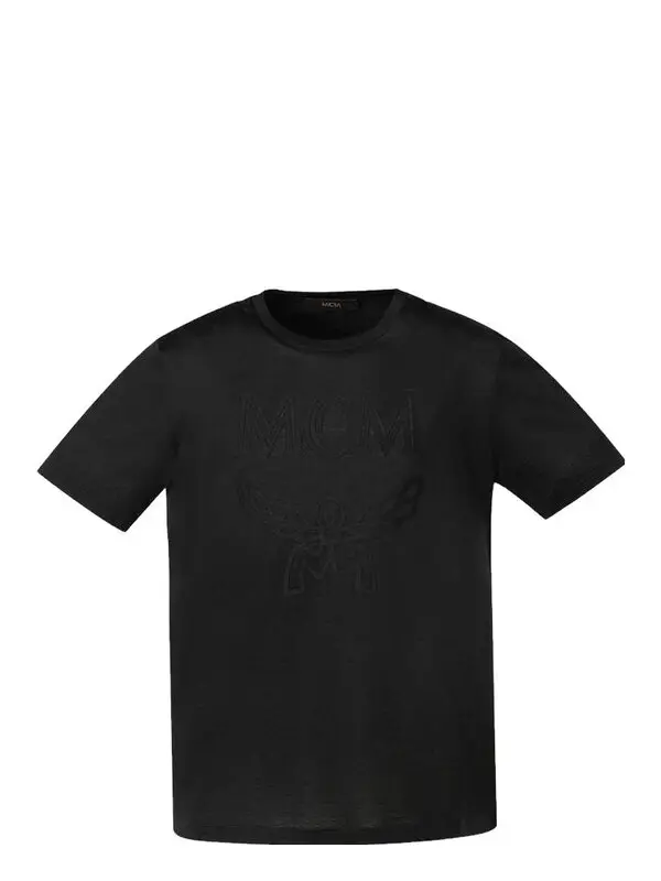 Mcm Logo Print Round-collar T-shirt - Black