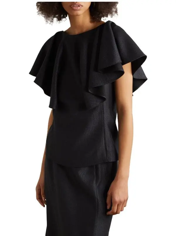 Chloé Ruffled Blouse - Black