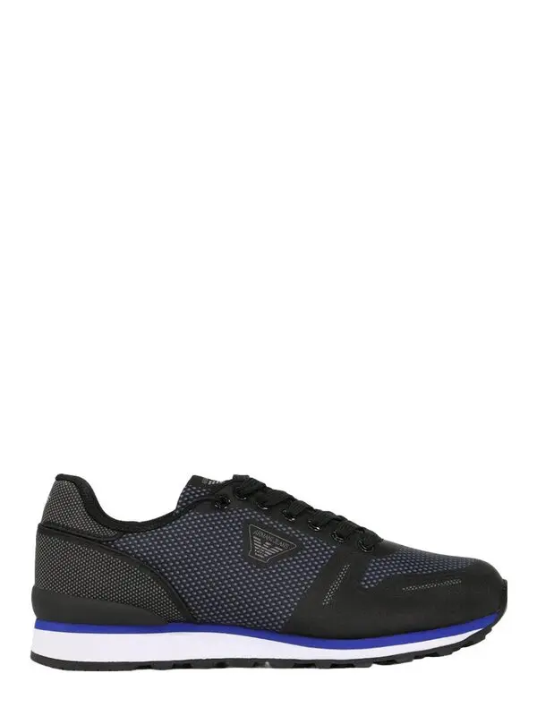 Emporio Armani Lace-up Casual Sneakers - Black