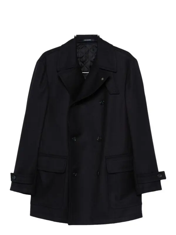 Tagliatore Double-breasted Wool Coat - Black