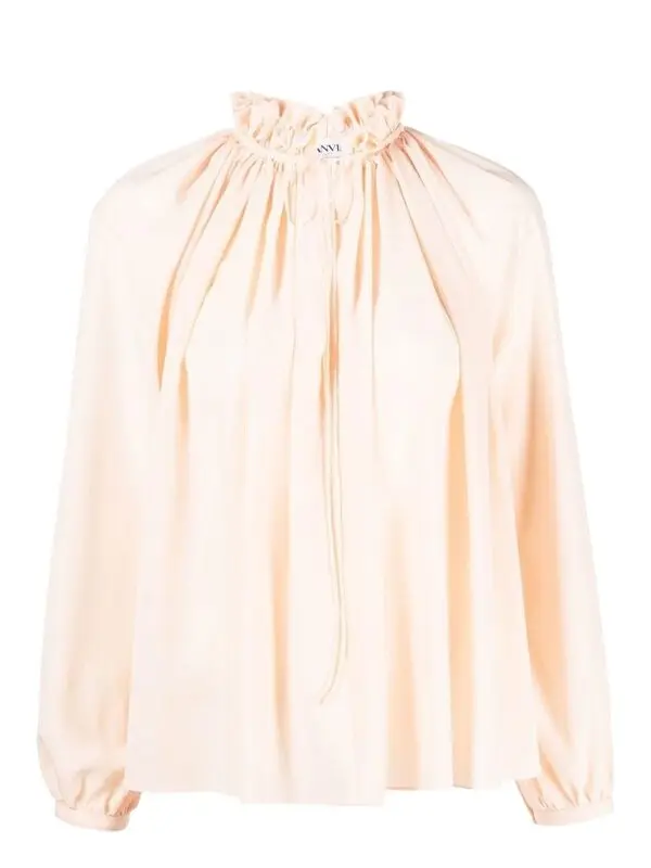 LANVIN Pleated Long-sleeved Blouse - White