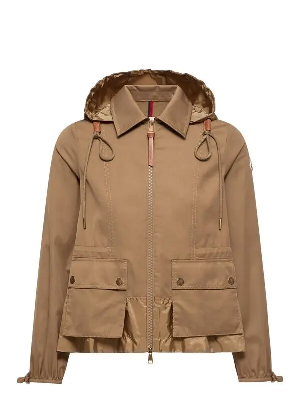 Moncler Adenium Drawstring Hooded Jacket - Camel