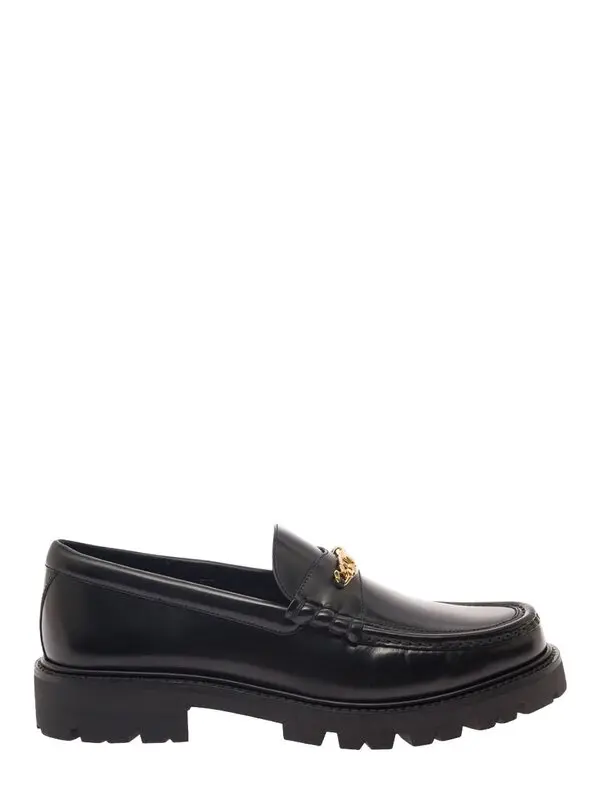 Celine Margaret Triomphe Chain Loafer - Black