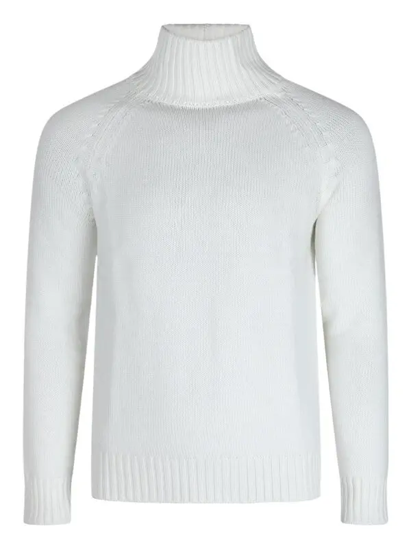Eleventy High-neck Knitted Jumper - White