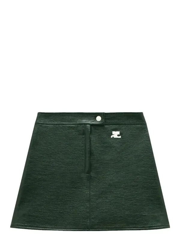 COURREGES Reedition Logo Patch Mini Skirt - Green