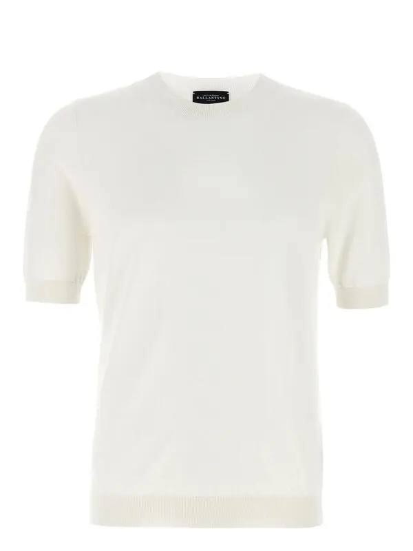 BALLANTYNE Classic Crewneck Jumper - White
