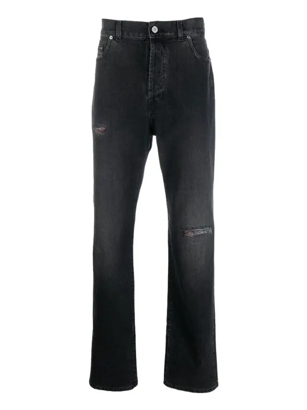 Missoni Distressed Straight-leg Jeans - Black