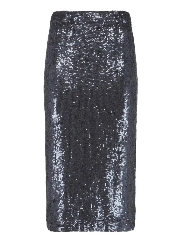 P.a.r.o.s.h Sequin Embellished Midi Skirt - Black