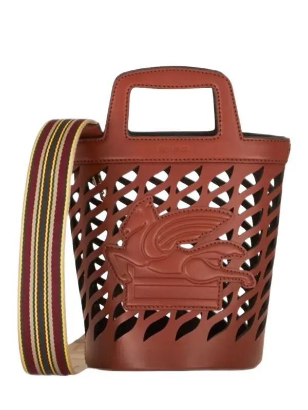 Etro Coffa Cut-out Bucket Bag - Brown
