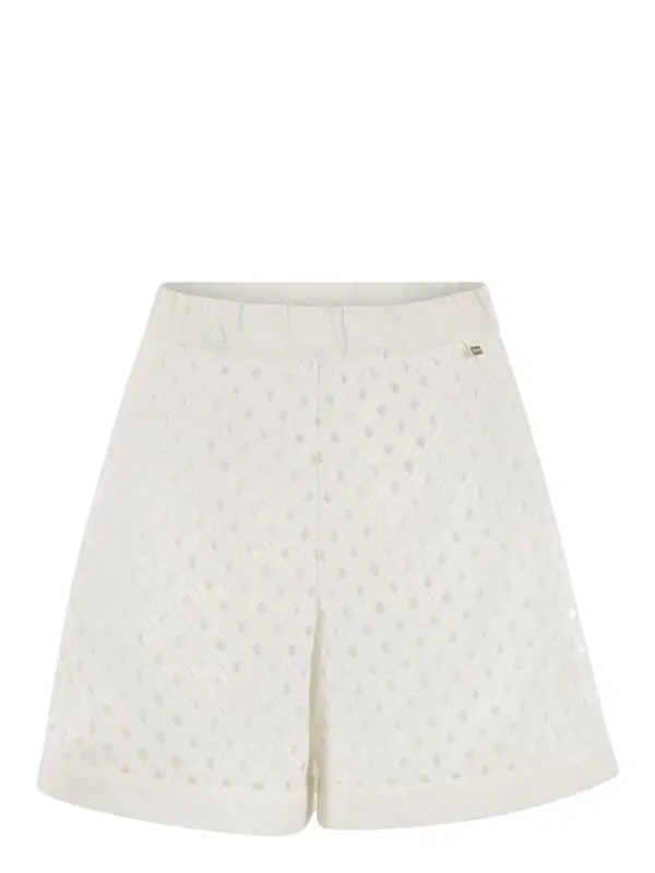 Herno Geometric Pattern Shorts - White