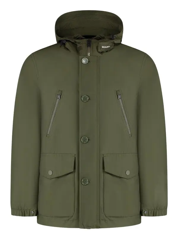 Woolrich Drawstring Hooded Parka - Green