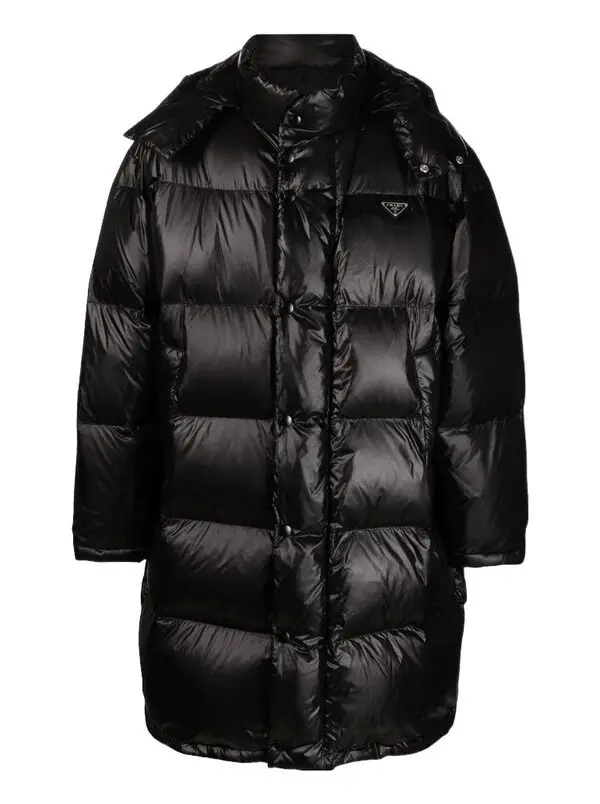 Prada Re-nylon Padded Down Coat - Black
