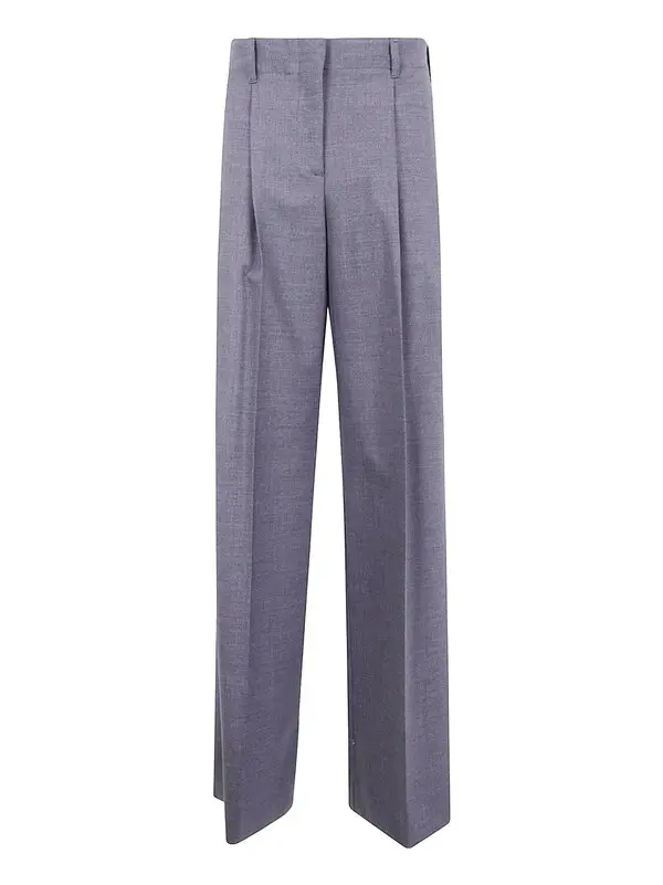 P.a.r.o.s.h Pleated Wool Trousers - Gray