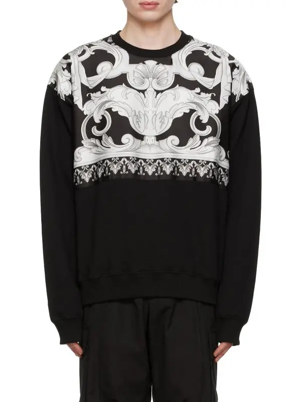 Versace Baroque Print Sweatshirt - Black