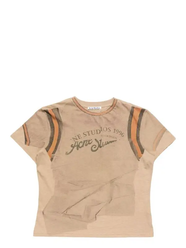 Acne Studios Printed Crewneck T-shirt - Sand Beige