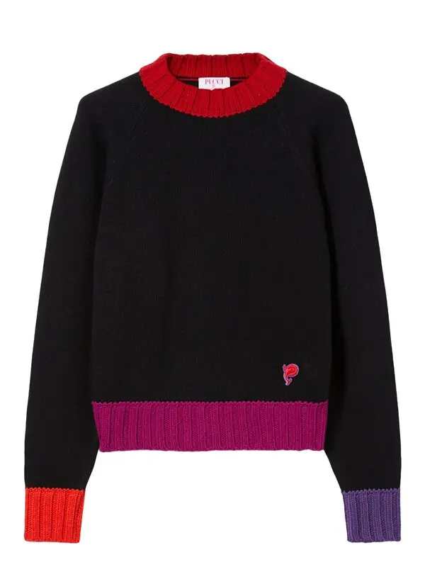 Emilio Pucci Colourblock Crew Neck Sweater - Multicolor