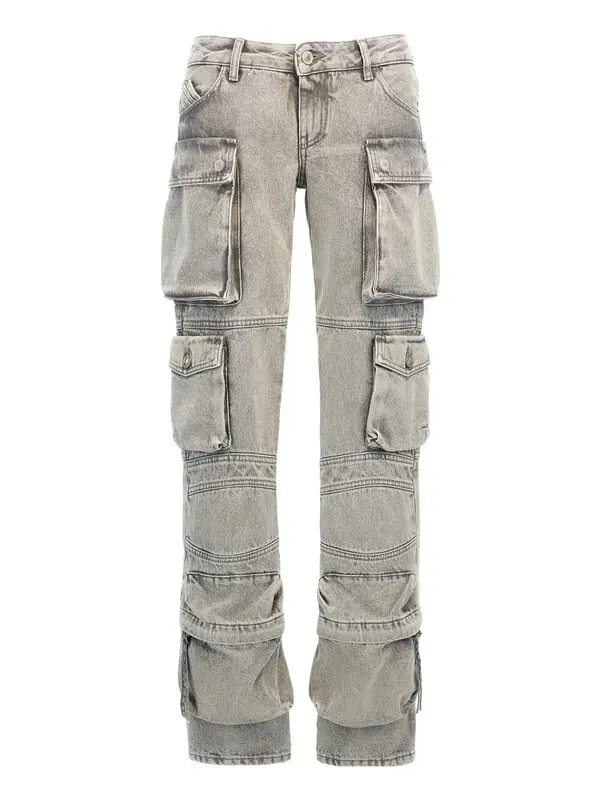 Attico Essie Cargo Jeans - Gray