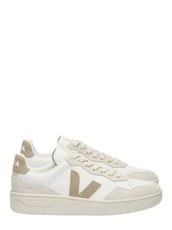 VEJA V-90 Lace-up Sneakers - White Taupe