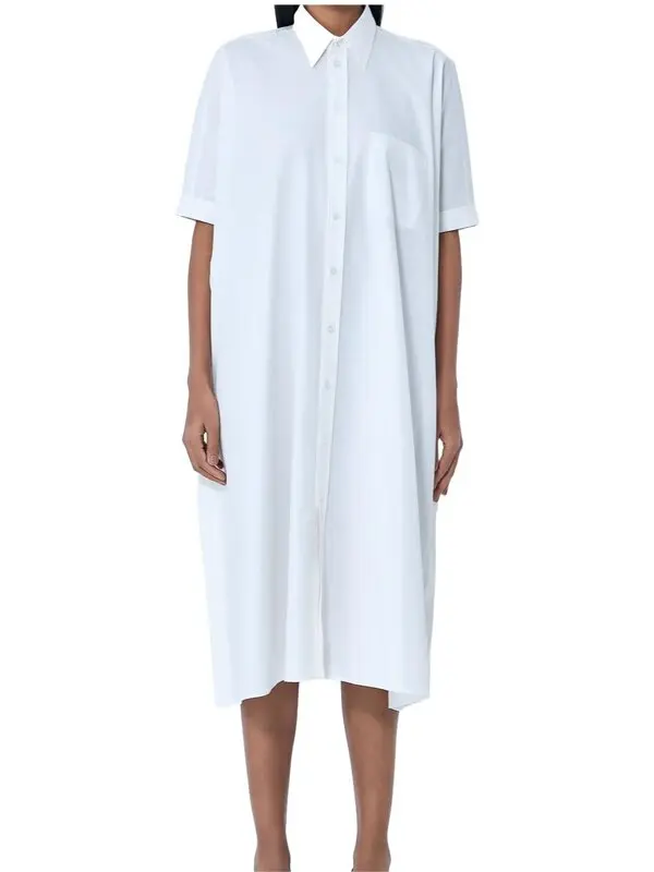 MAISON MARGIELA Side Slit Midi Dress - White