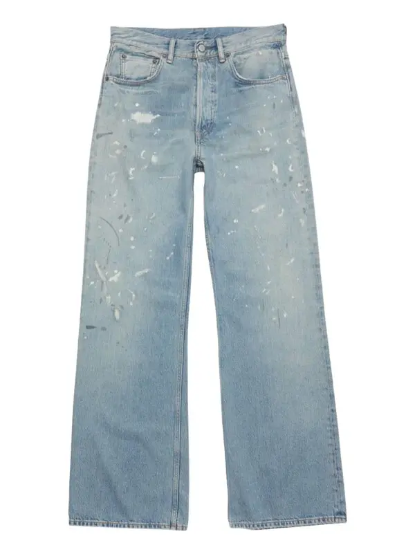 Acne Studios 2021m Regular Fit Distressed Jeans - Gray