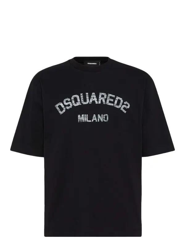 Dsquared2 Loose Fit Faded Milano T-shirt - Black