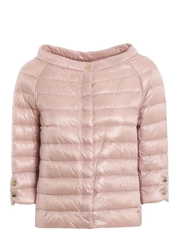 Herno Cropped Sleeve Down Jacket - Nude