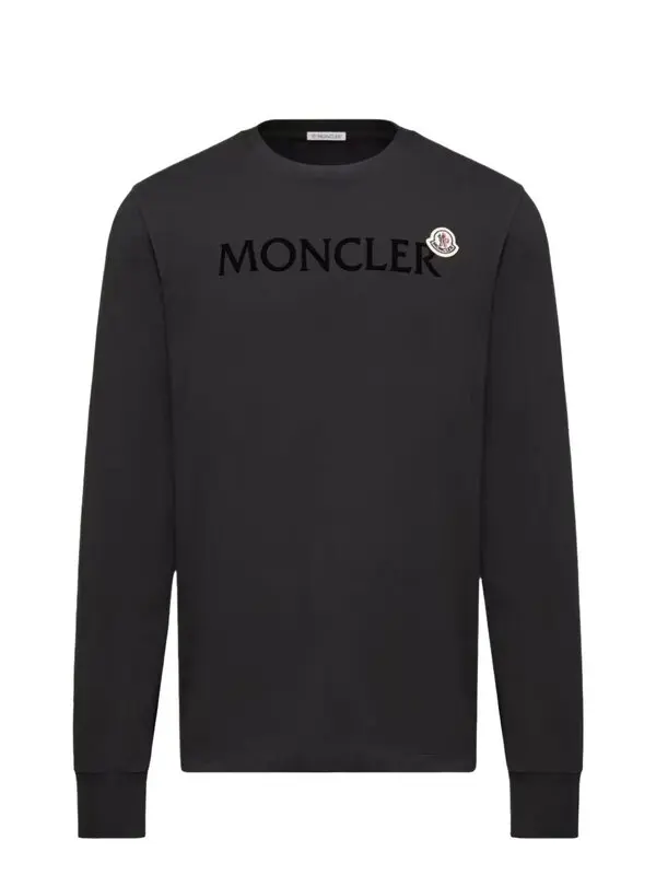 Moncler Logo Detail Crewneck Sweatshirt - Black