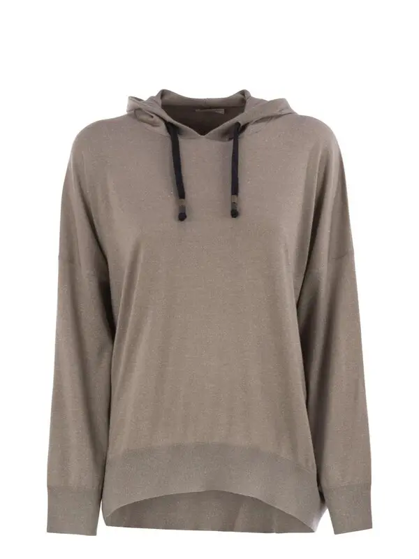 Brunello Cucinelli Drawstring Hoodie - Gray