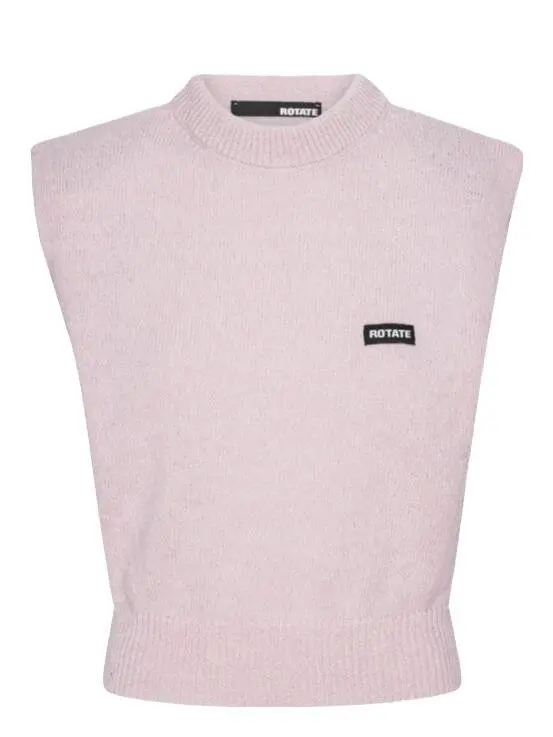 ROTATE BY BIRGER CHRISTENSEN Padded Shoulder Knit Vest - 114280191