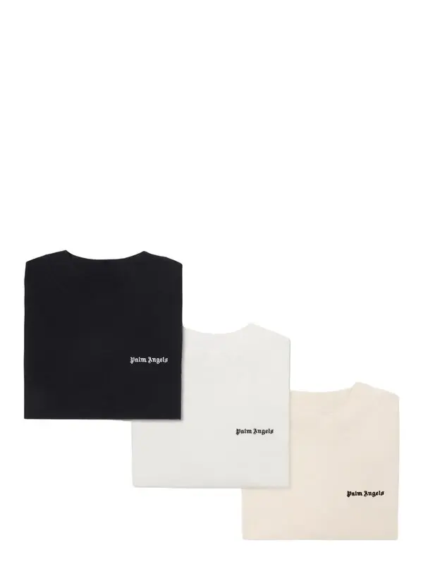 Palm Angels Embroidered Logo T-shirts - Multi-color/multi-color