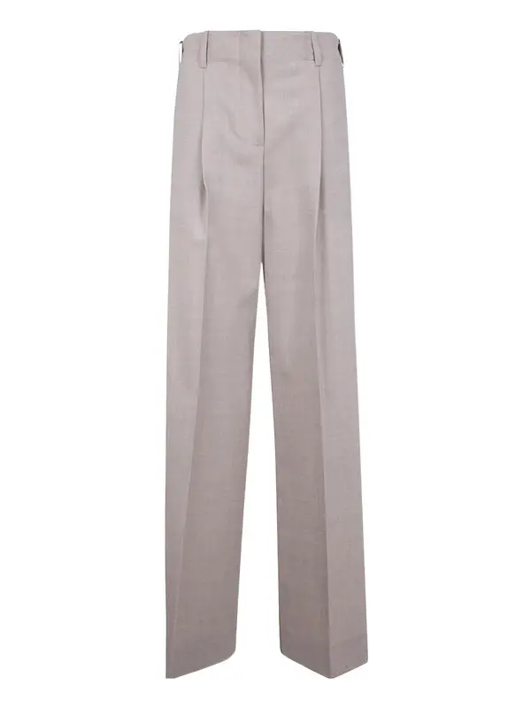 P.a.r.o.s.h Pleated Wool Trousers - Gray
