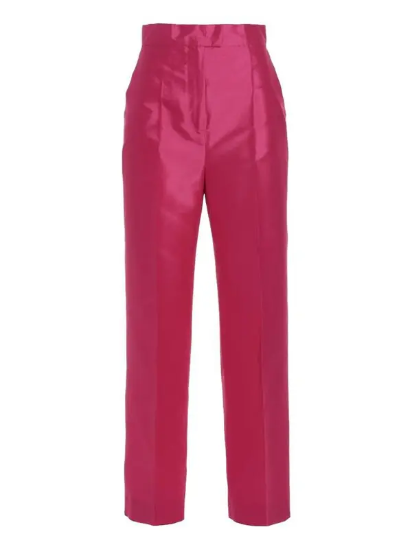 Max Mara Silk Quarter Pants - Red