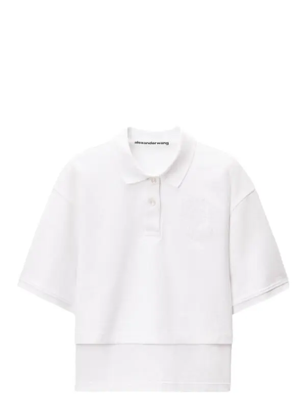 Alexander Wang Asymmetric Hem Polo Shirt - White