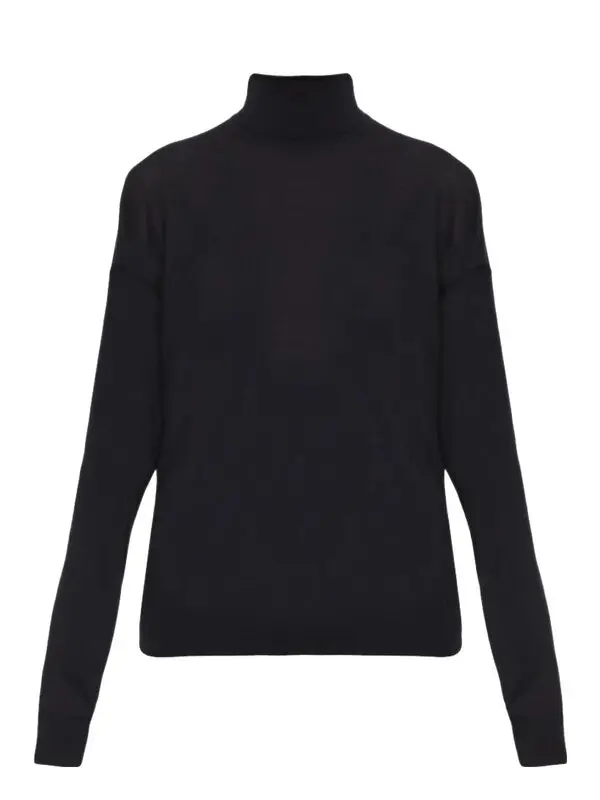 Saint Laurent Knitted Turtleneck Jumper - Black