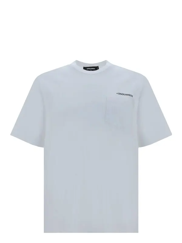 Dsquared2 Logo Printed Crewneck T-shirt - Blue