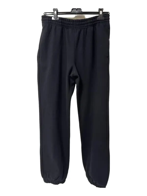 Burberry Elastic Waist Sweatpants With Back Patch Pocket - Black