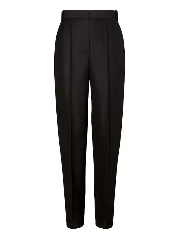 Tory Burch High-waist Tapered Tailored Trousers - Black