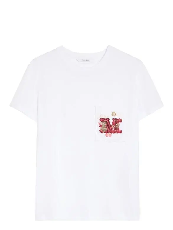 Max Mara Nunzio Embellished Crewneck T-shirt - White