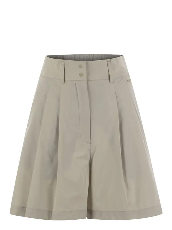 Herno Pleated Detail Shorts - Nude