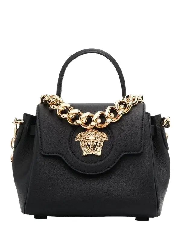 Versace La Medusa Top Handle Bag - Black