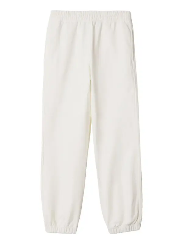 Burberry Elasticated Waist Pants With Equestrian Knight Design - White