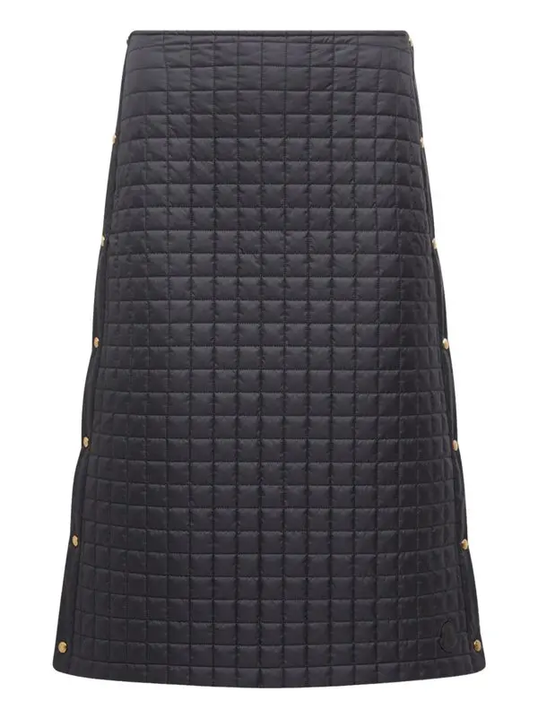 Moncler Quilted Midi Skirt - Black