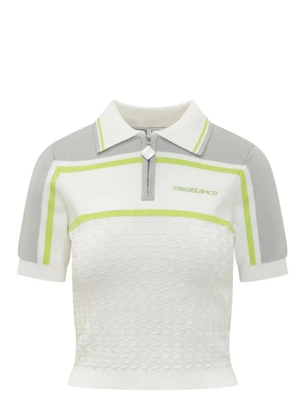 Casablanca Tennis Polo Shirt - White