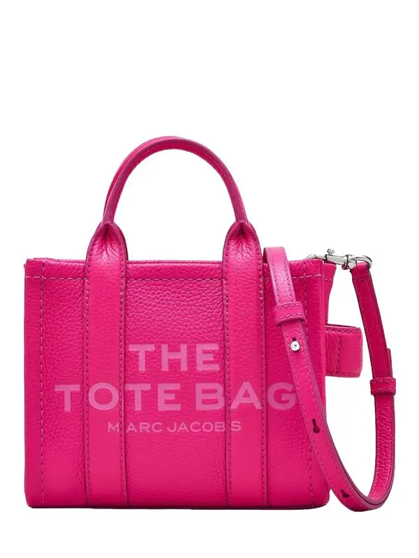 Marc Jacobs Leather Mini Tote Bag - Bright Pink