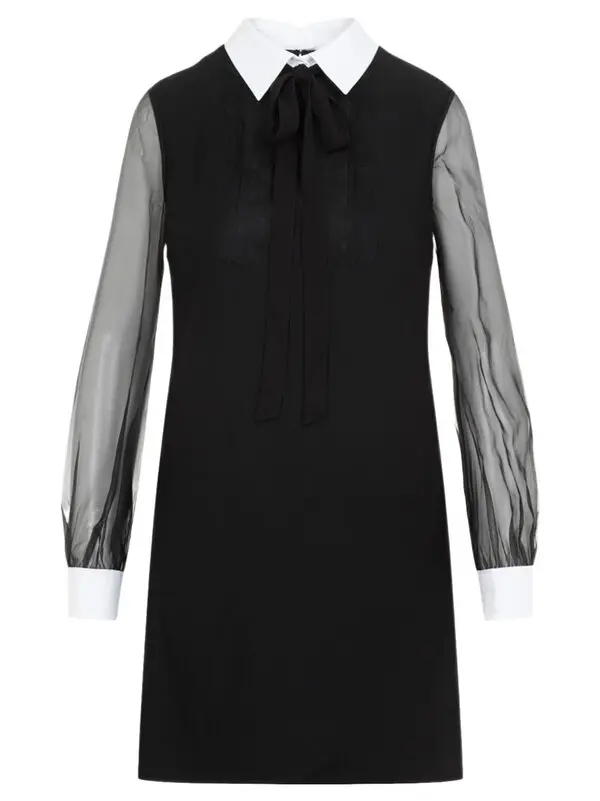 Valentino Garavani Long-sleeved Mini Dress - Black