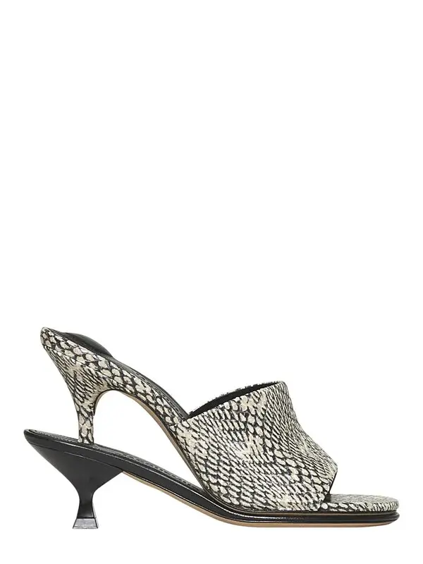 Jacquemus Printed Les Doubles Hi Mules - Black
