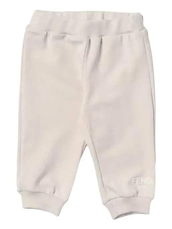 Fendi Embroidered Logo Trousers - White