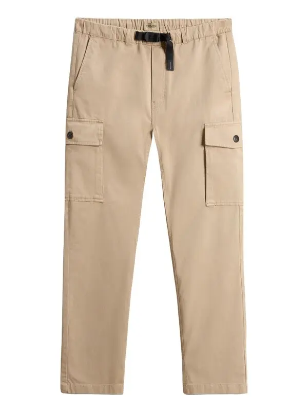 Woolrich Belted Cargo Trousers - White Pepper